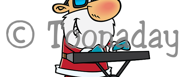 Keyboard Santa - Toonaday Keyboard Santa